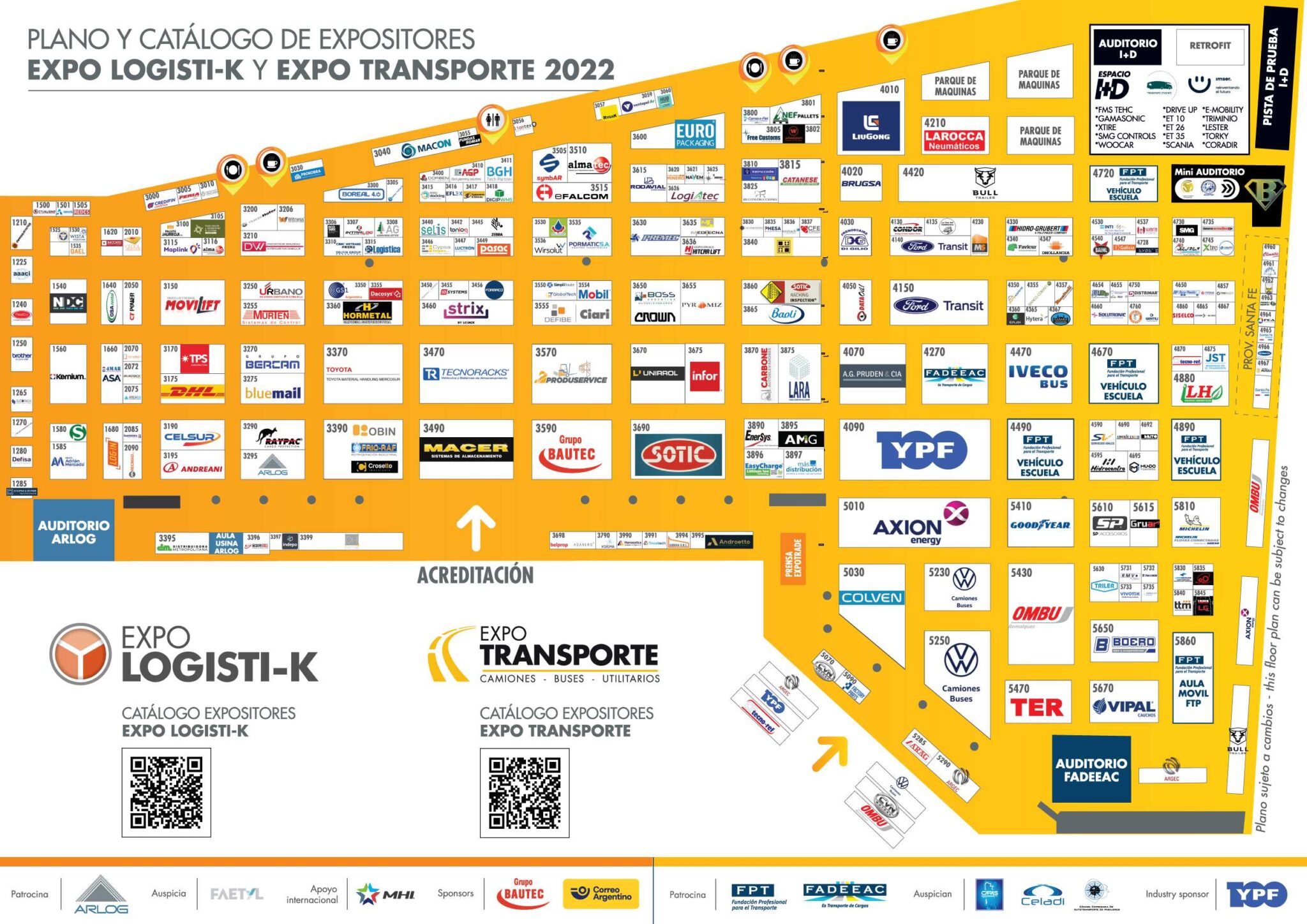 Plano de la Expo - Exhibition Floorplan - Expo Transporte